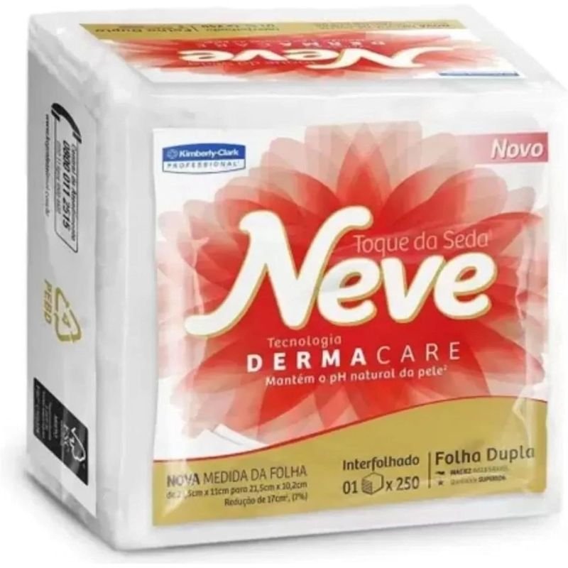 ECOCLEAN - Papel Higiênico Intercalado Neve 250 unidades