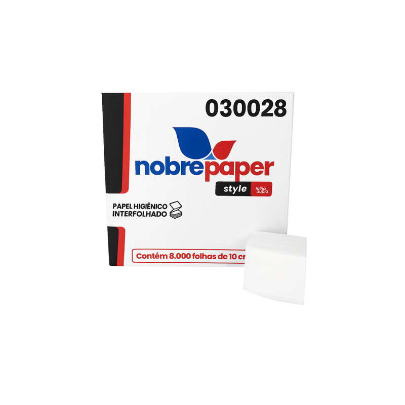 ECOCLEAN - Papel Higiênico Interfolhado Folha Dupla 8000 Unidades Nobre